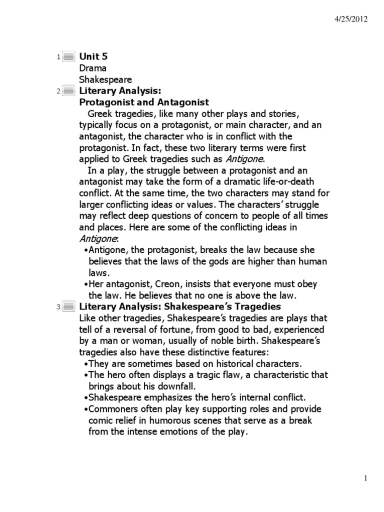 Unit 5: Antigone | PDF | Tragedy | Poetry
