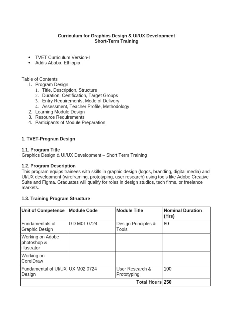 Graphics & UIUX Deveopment Curriculum Update | PDF | Usability ...