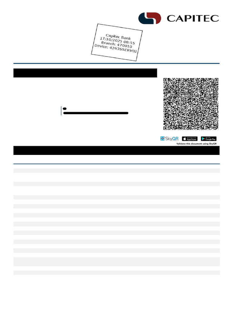 Capitec Bank Transaction Statement 2025 | PDF | Credit Card | Cash