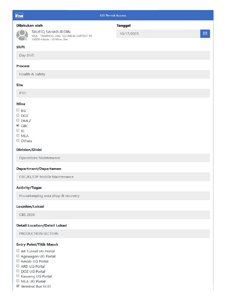 (Prod) UG Permit Access 17 Okt DS | PDF