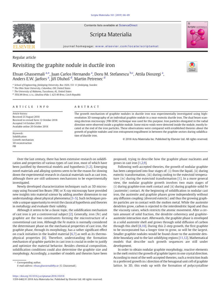 Revisiting The Graphite Nodule in Ductile Iron | PDF | Cast Iron ...
