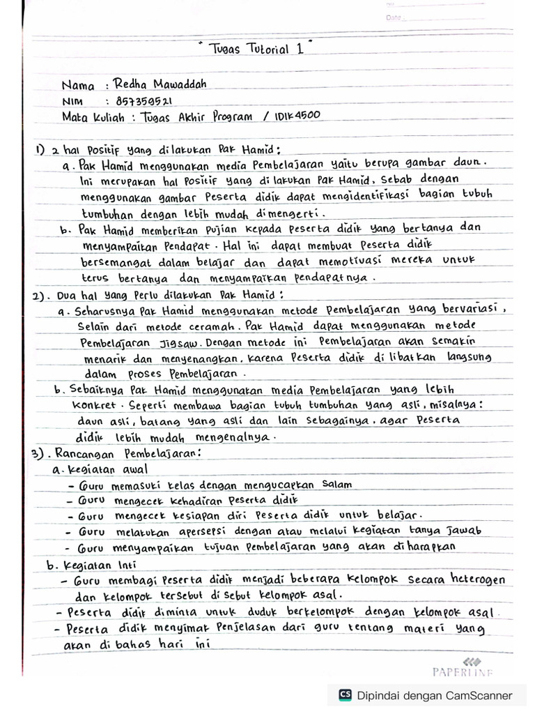TT 1 Tugas Akhir Program - Redha Mawaddah | PDF