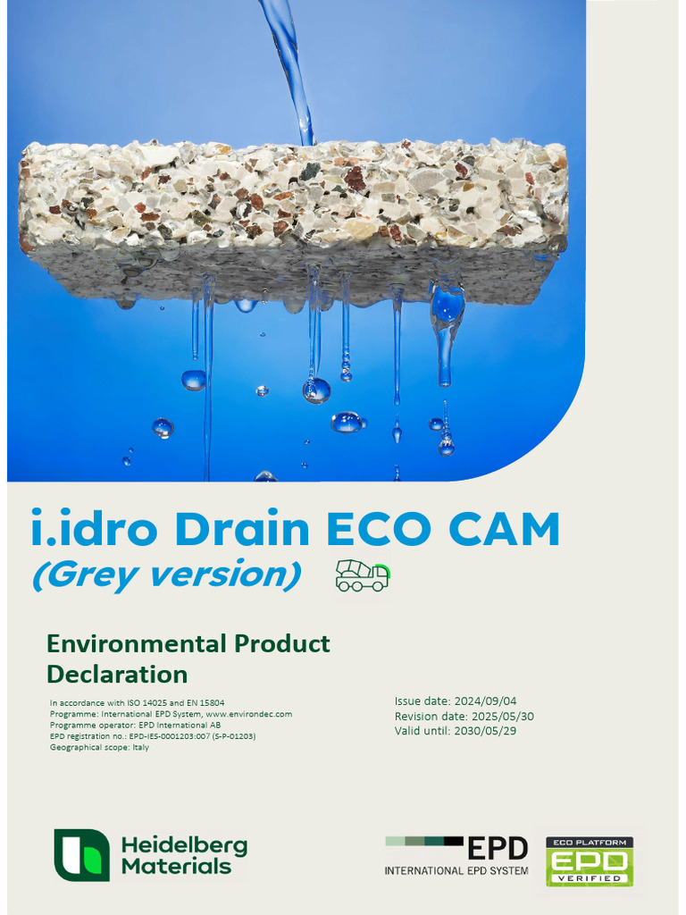 EPD Document DRAIN GREY | PDF | Life Cycle Assessment | Waste