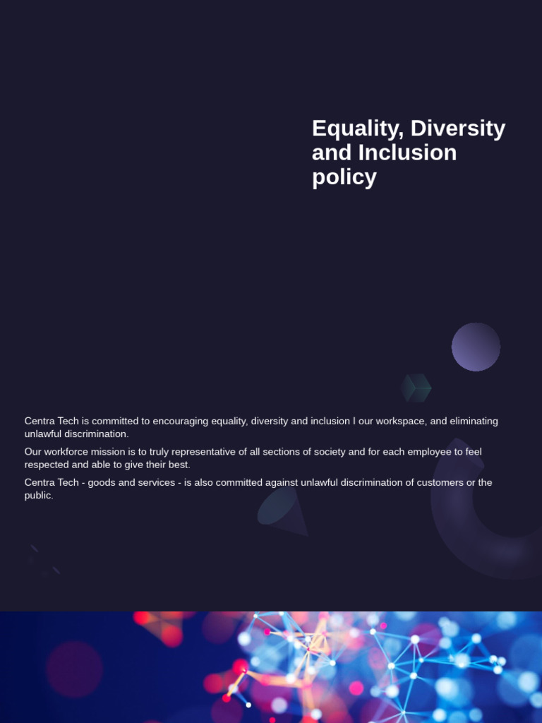 Equality, Diversity and Inclusion Policy | PDF | Social Equality ...