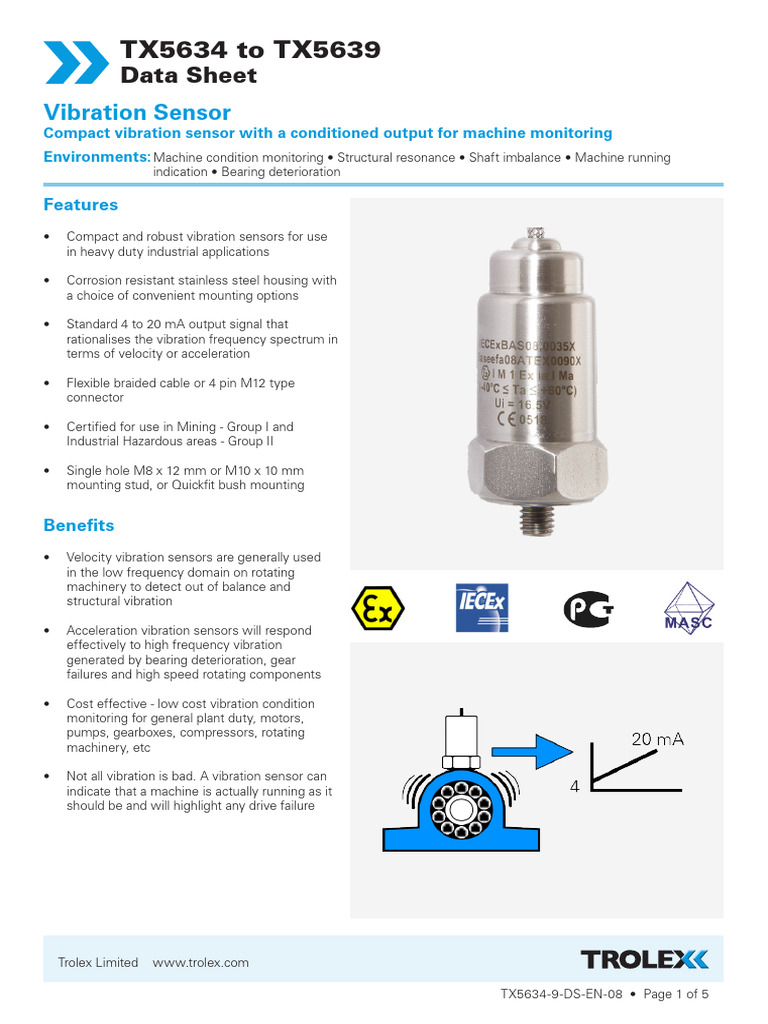 Compact Vibration Sensor for Monitoring | PDF | Electrical Engineering ...