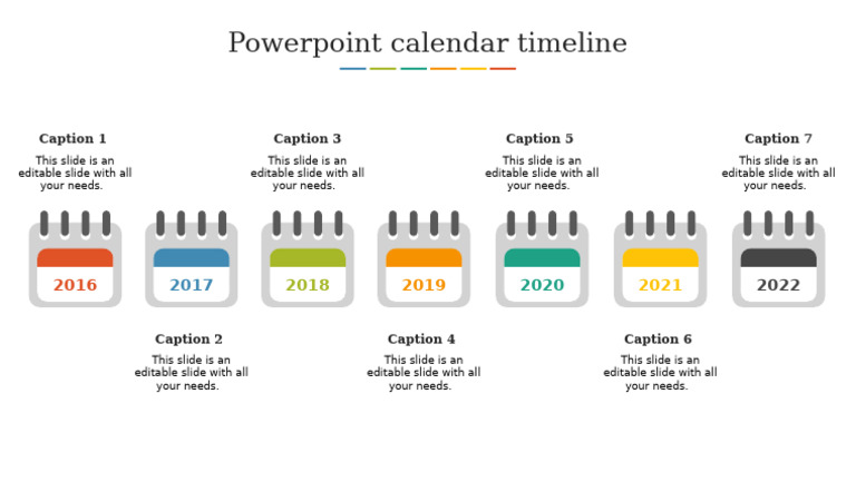 Editable PowerPoint Calendar Timeline | PDF