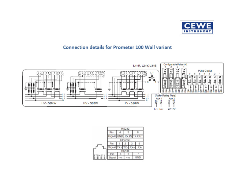 Prometer 100 Wall Connection Diagram | PDF