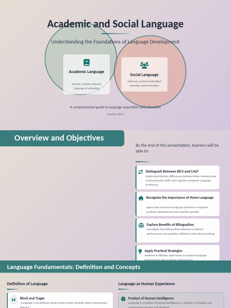 Language Development: BICS vs. CALP | PDF | Language Acquisition | Learning