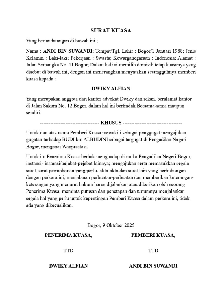 Tugas 1 Praktik Peradilan Perdata Fsih4209 | PDF