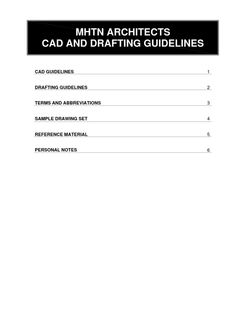 MHTN Architects Cad and Drafting Guidelines | PDF | Framing ...
