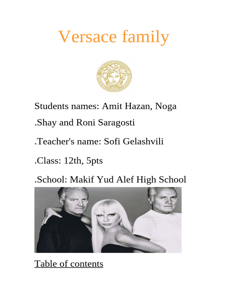 Versace Family | PDF