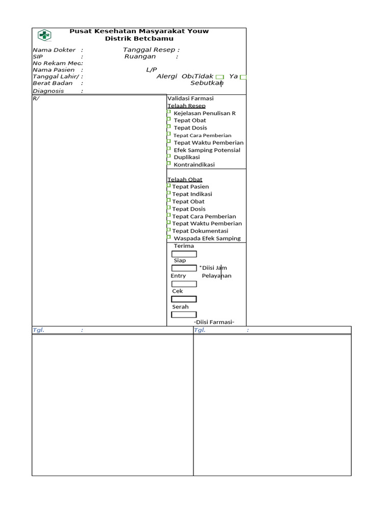 Permintaan Pemeriksaan Lab Puskesmas Youw | PDF