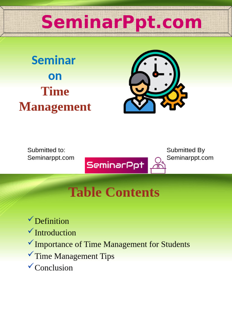 Effective Time Management Tips for Students | PDF | Time Management ...