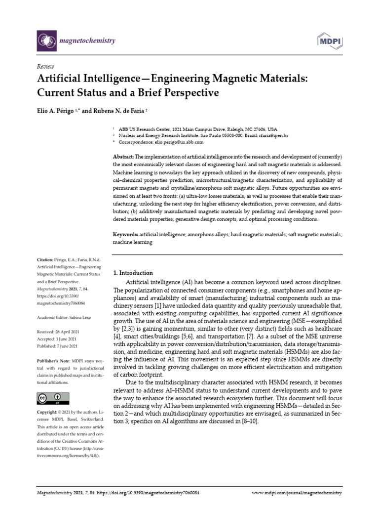 AI in Engineering Magnetic Materials | PDF | Artificial Intelligence ...