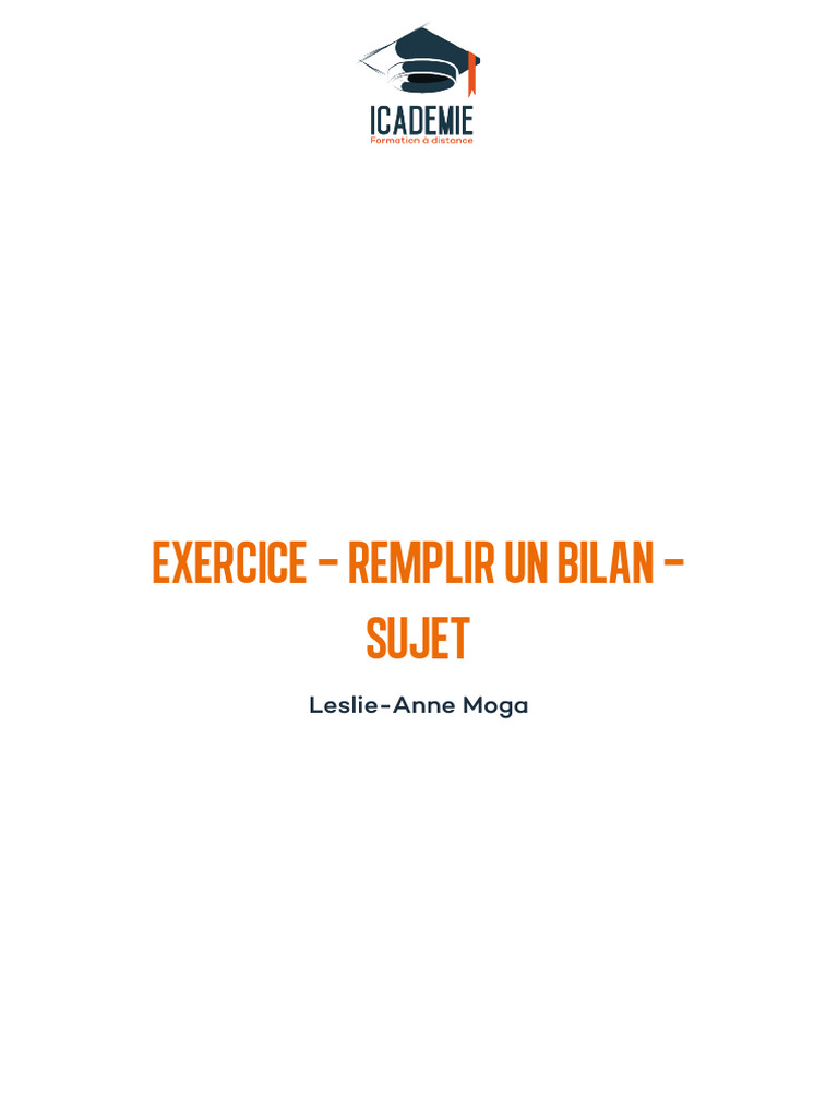 Exercice de Bilan Comptable à Compléter | PDF | Capitaux propres ...