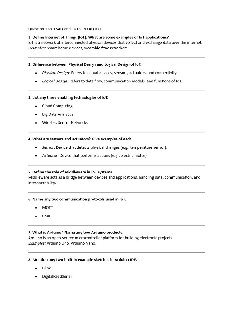 Examples | PDF | Internet Of Things | Computer Network
