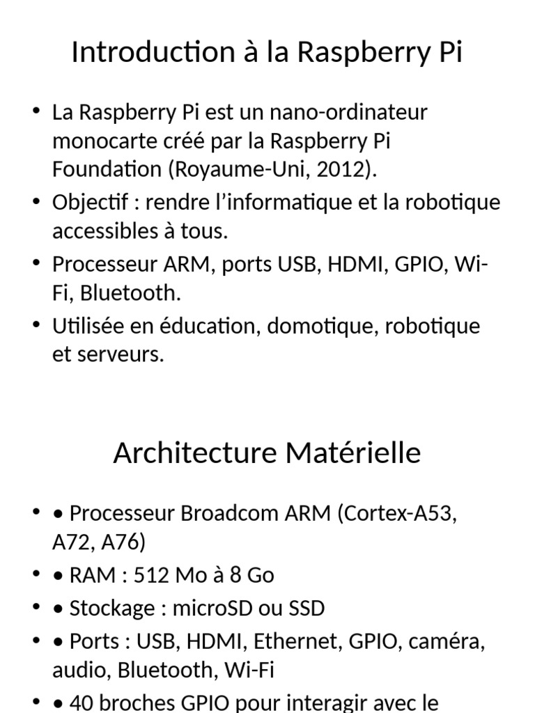 Guide complet sur la Raspberry Pi | PDF | Tarte aux framboises | Arduino