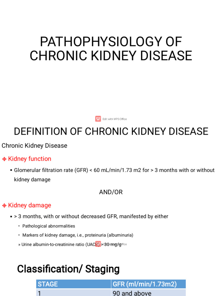 Pathophysiology of Chronic Kidney Disease-1 (Autosaved) | PDF ...