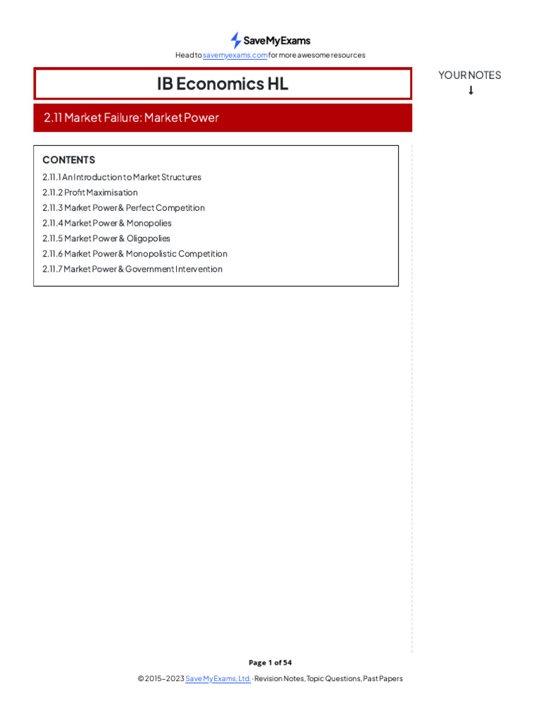 Market Structures | PDF | Market Power | Monopoly