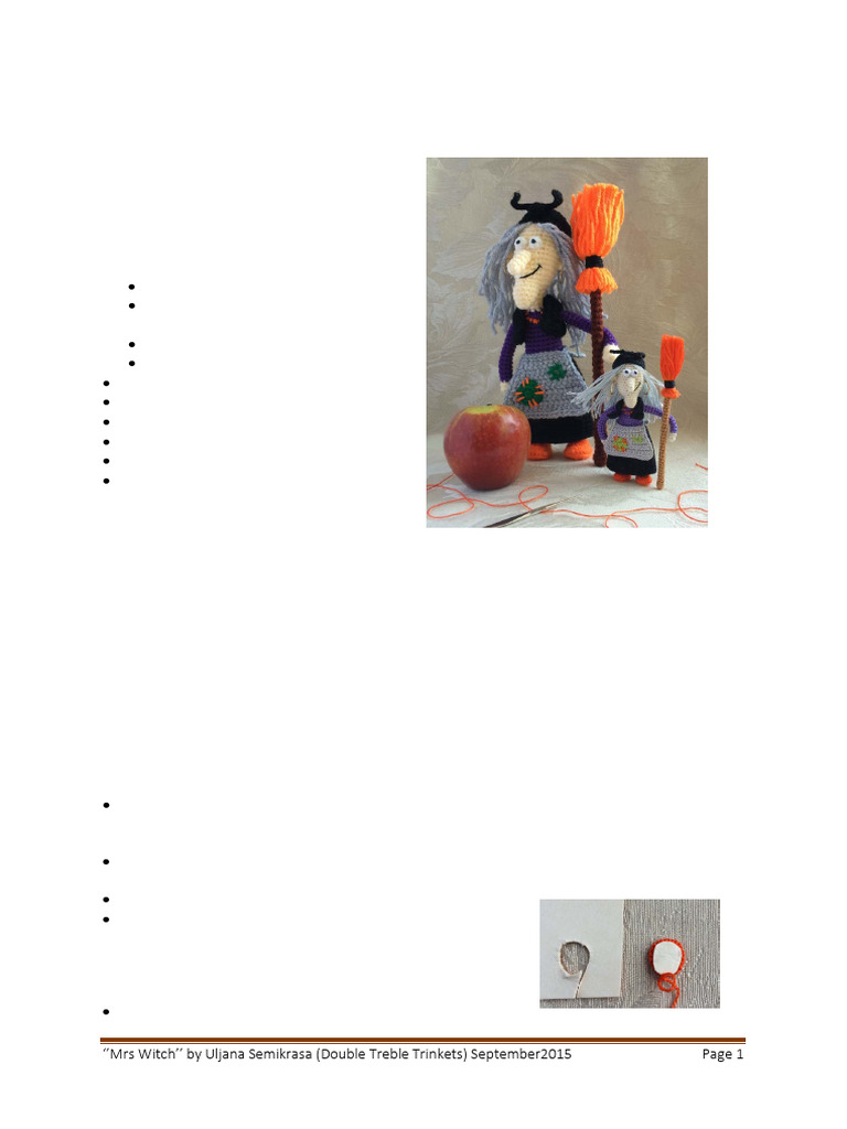 Mrs Witch by DoubleTrebleTrinkets | PDF | Crochet | Clothing