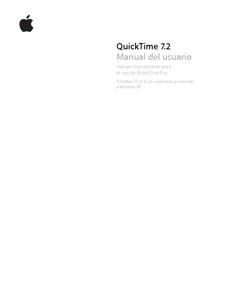 Manual Del Usuario de QuickTime 7.2 | Descargar gratis PDF | Mac OS | Caché (Computación)