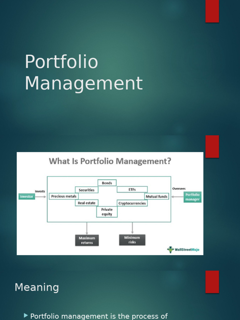 Portfolio Management | PDF | Sharpe Ratio | Investment Management