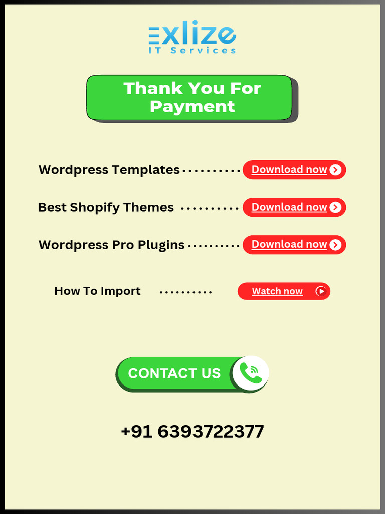 Wordpress Elementor Template Kit | PDF