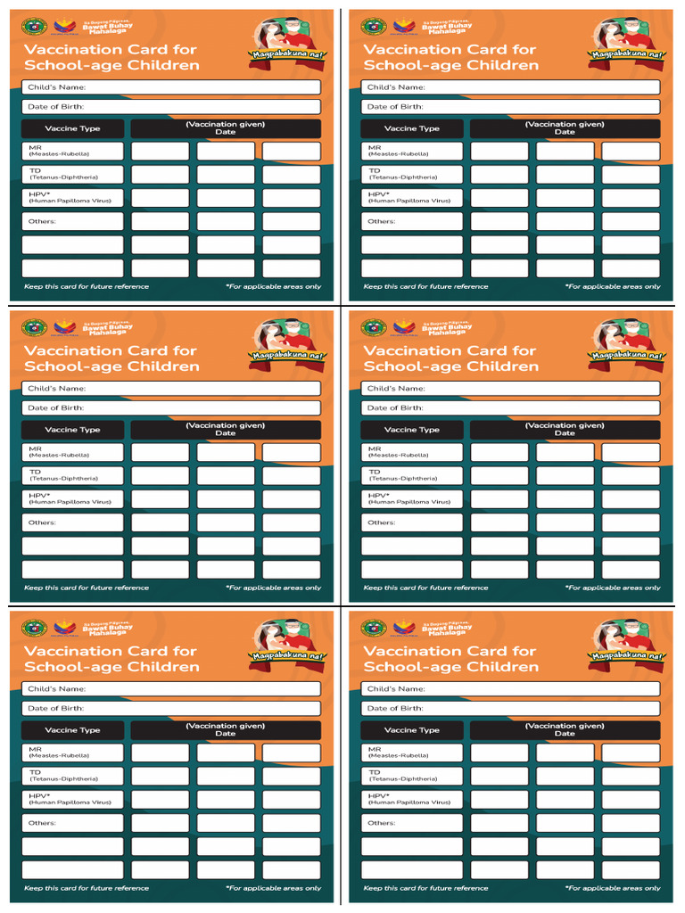 Sbi Vax Card 1 (Long) (A) | PDF