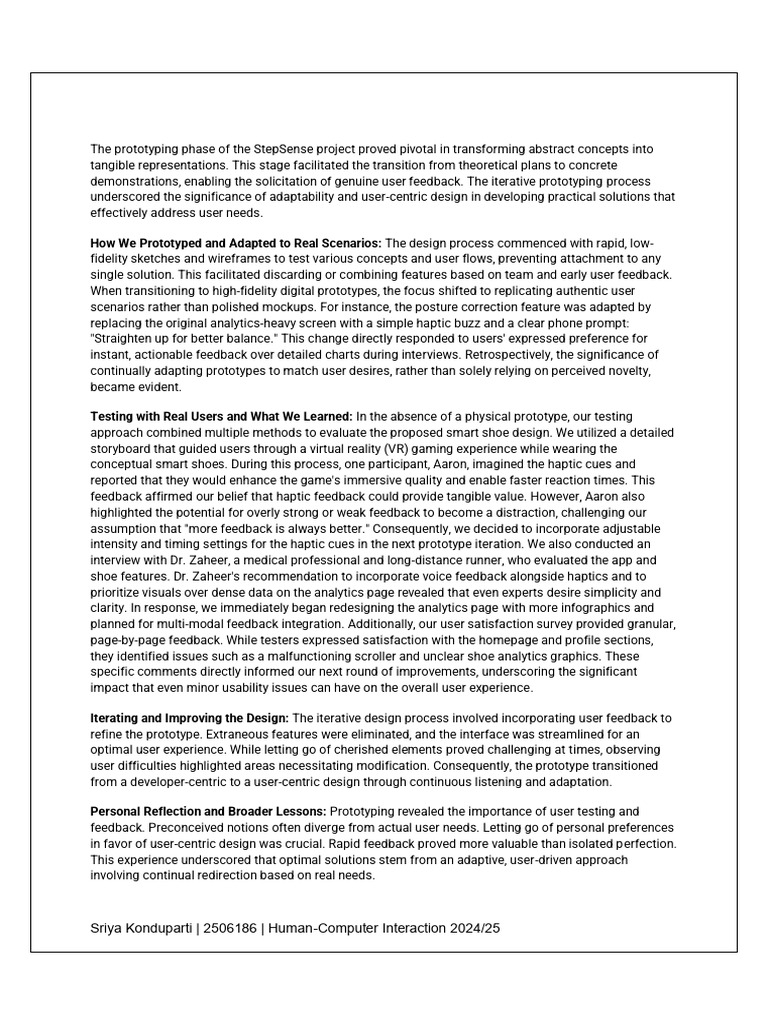 Sriya Konduparti-HCI ESSAY | PDF | Prototype | Wearable Technology