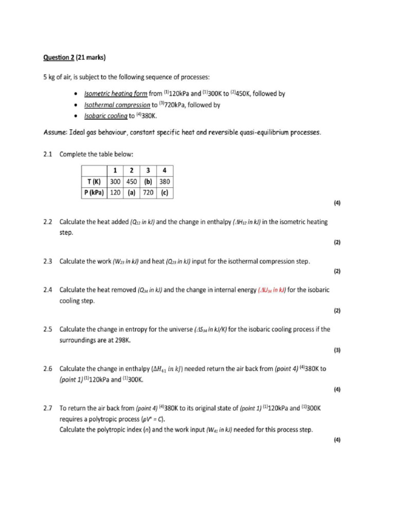 Thermo Practice Test | PDF