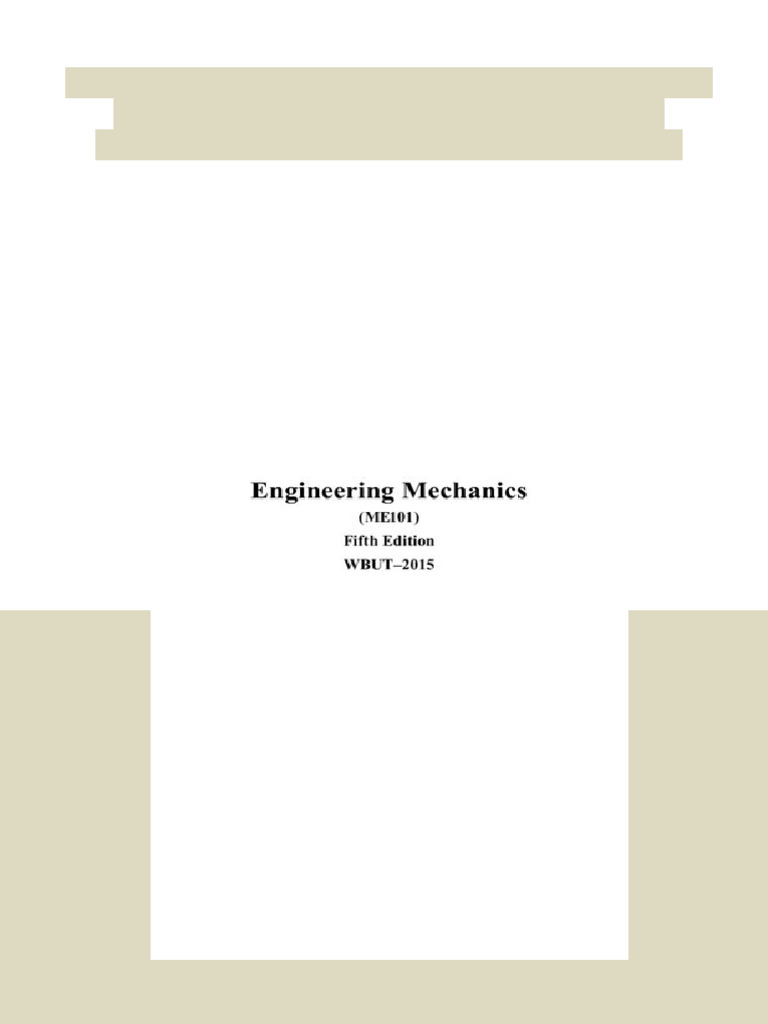 (Ebook) Engineering Mechanics (ME101) Fifth Edition WBUT–2015 by P. K. Nag; Sukumar Pati ISBN ...
