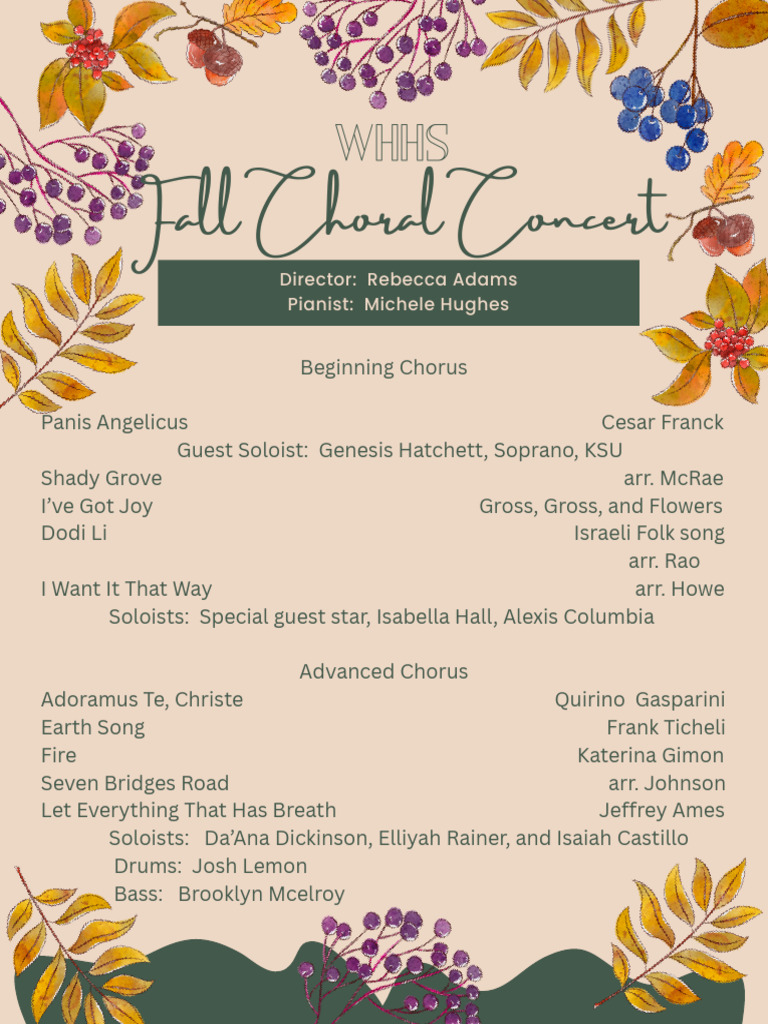 Green Creative Fall Festival Program | PDF