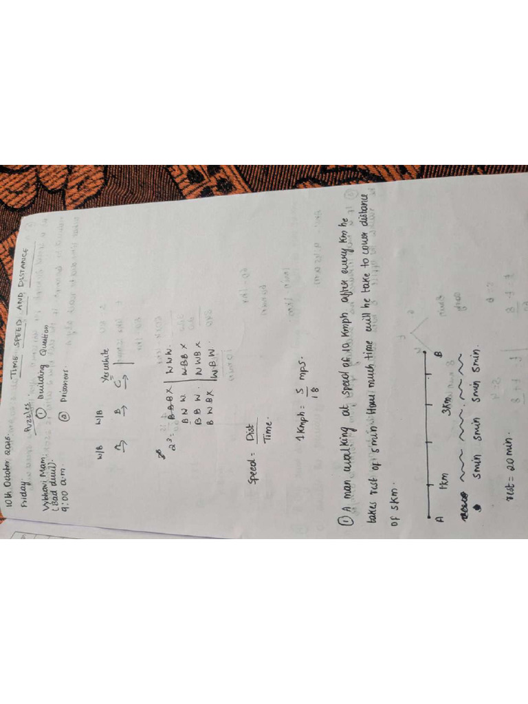 Placement Training Time Speed and Distance | PDF