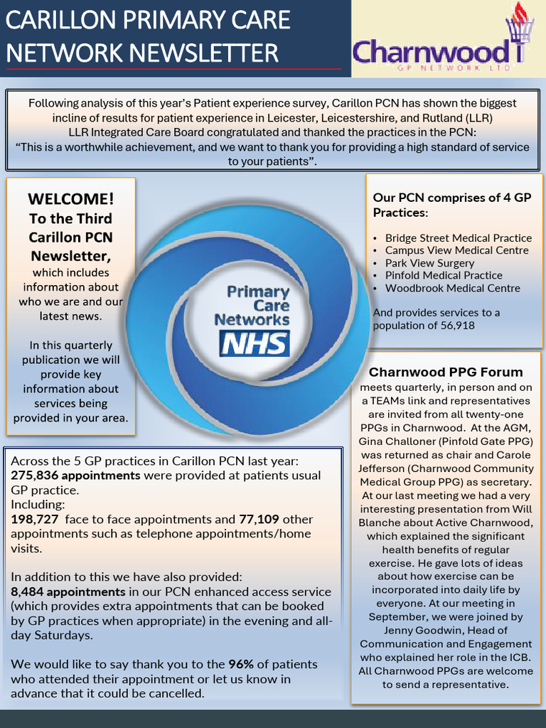 Carillon PCN Newsletter Autumn25 | PDF | Influenza | Influenza Vaccine