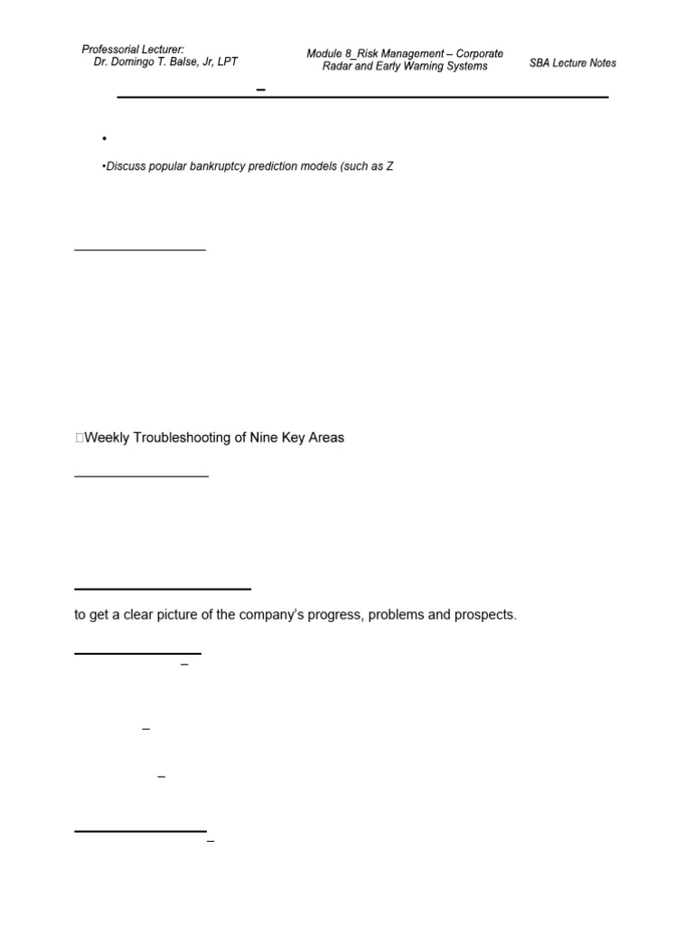 Risk Management: Corporate Radar Systems | PDF | Risk Management | Risk