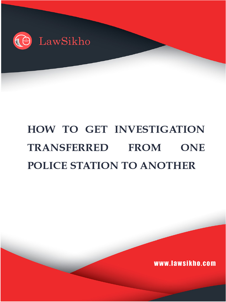 Transfer of Police Investigation Guide | PDF | Police | Crimes