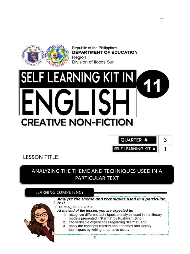 Creative Non Fiction Melc 1 Finall | PDF | Irony | Creative Nonfiction