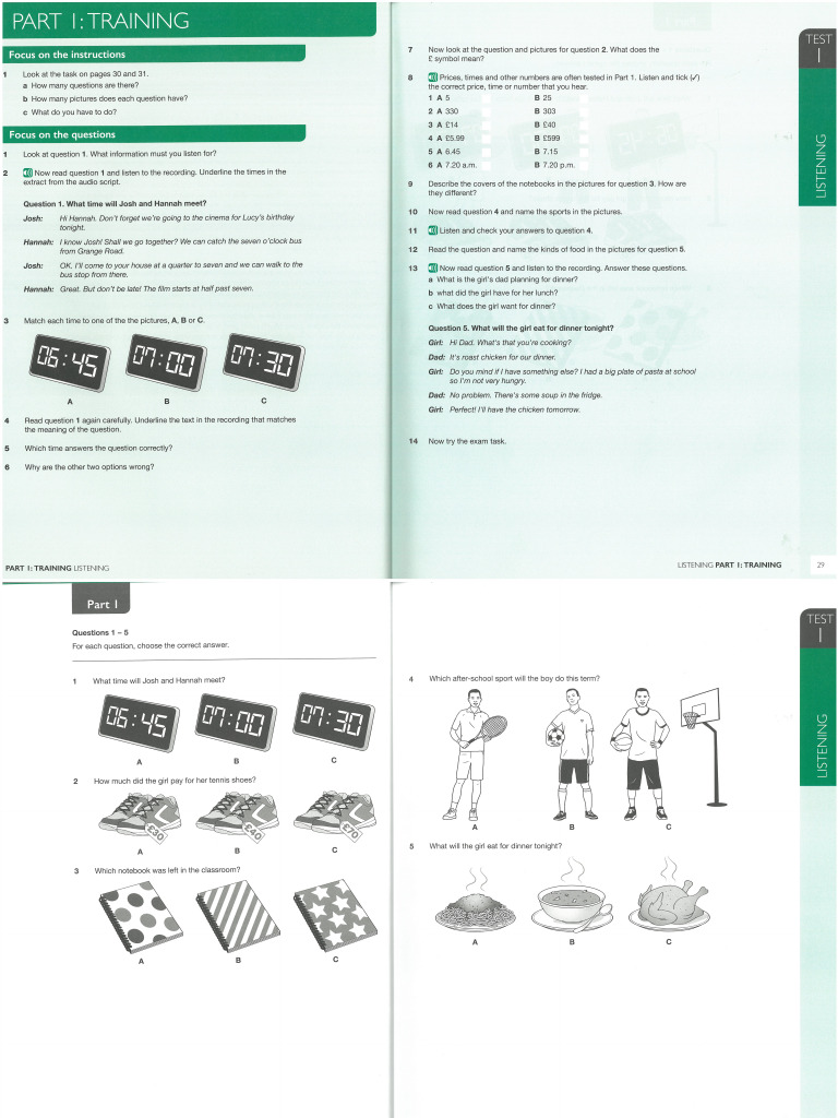 A2 Key Test 1 LC | PDF