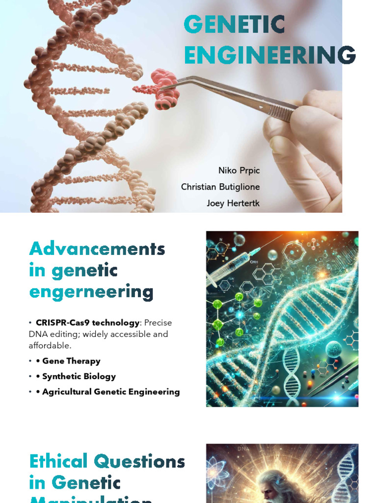 Genetic Engineering: Niko Prpic Christian Butiglione Joey Hertertk | PDF