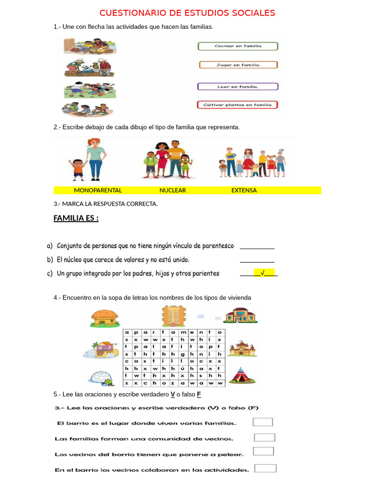 Cuestionario Interactivo de Estudios Sociales | PDF