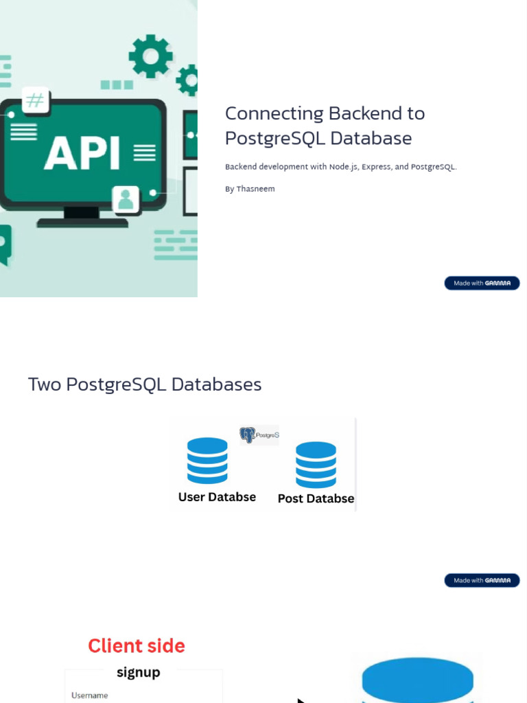 Connecting Backend To PostgreSQL Database | PDF