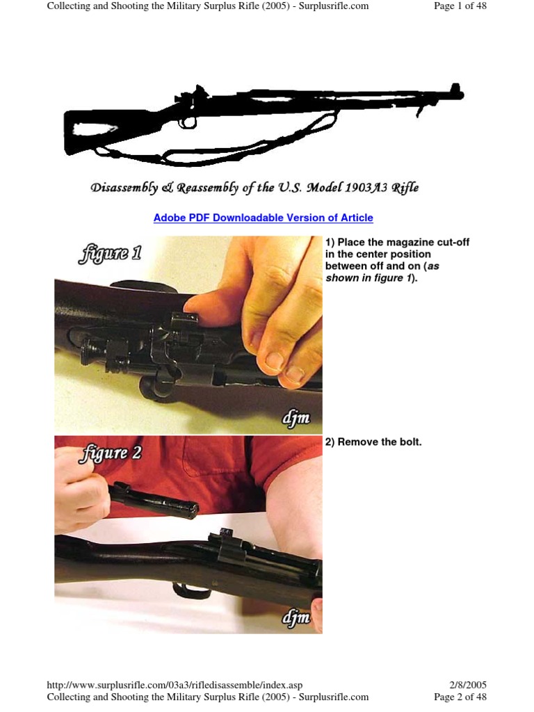 Step-by-step instructions for disassembling and reassembling the M1903 ...