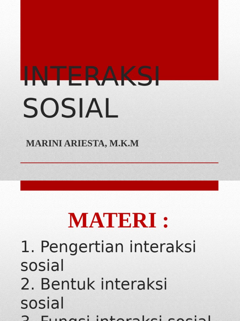 2. INTERAKSI SOSIAL | PDF
