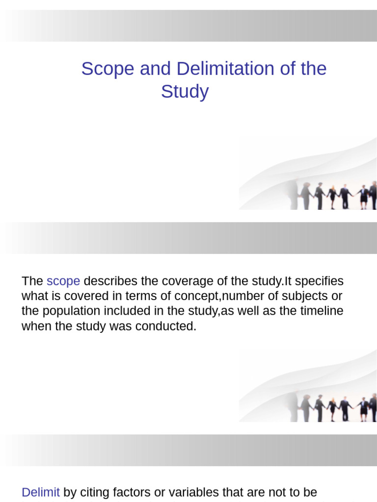 Scope and Delimitation of Research Study | PDF