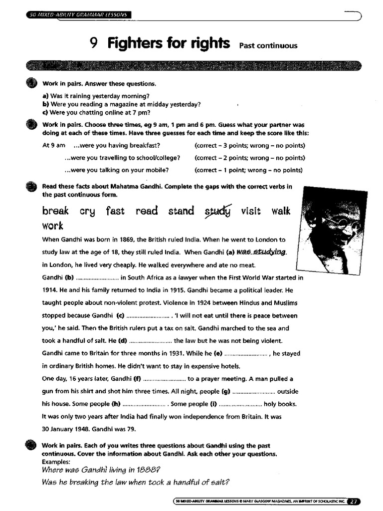 Past Continuous | PDF