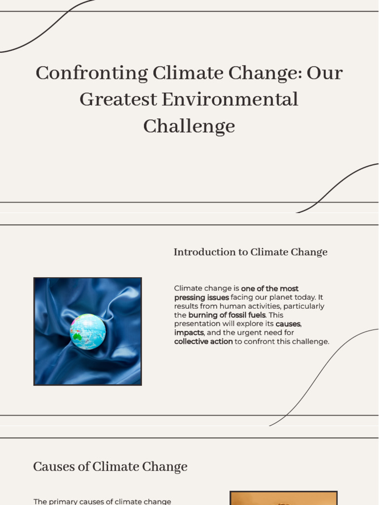 Slidesgo Confronting Climate Change Our Greatest Environmental ...