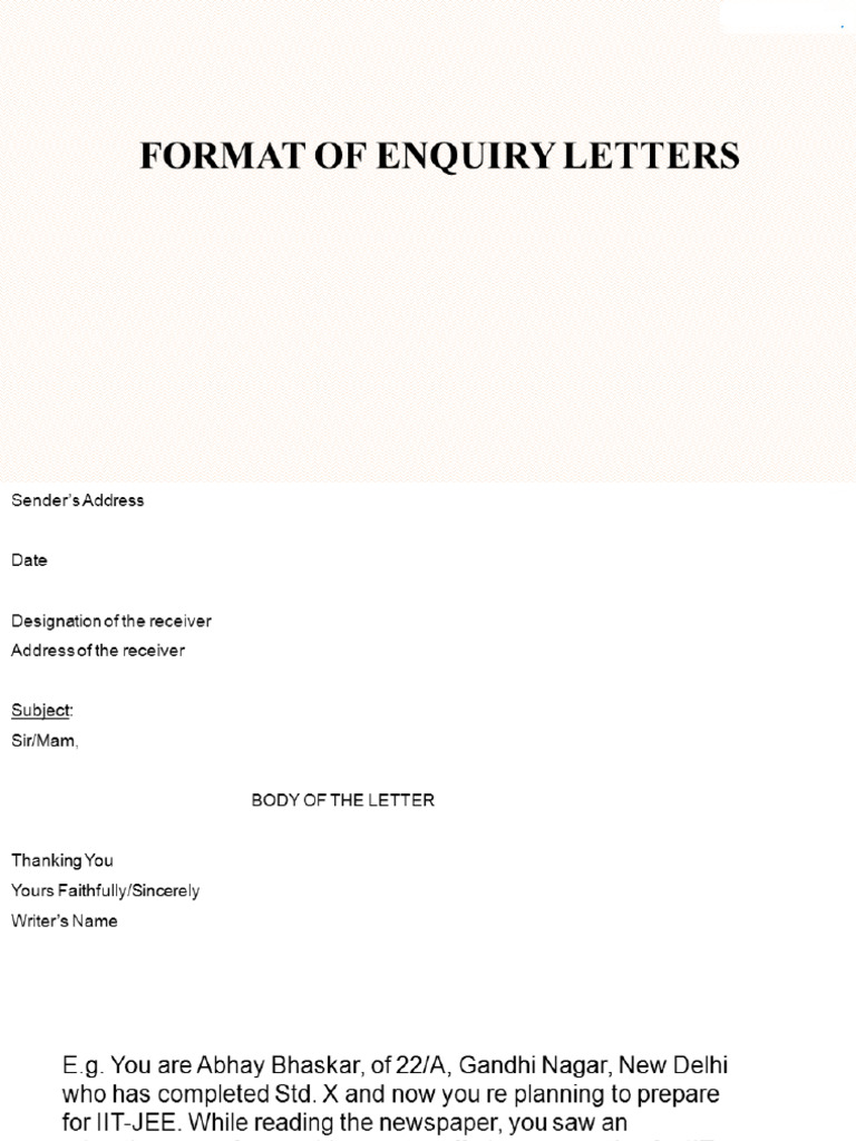 Letter Writing Format | PDF
