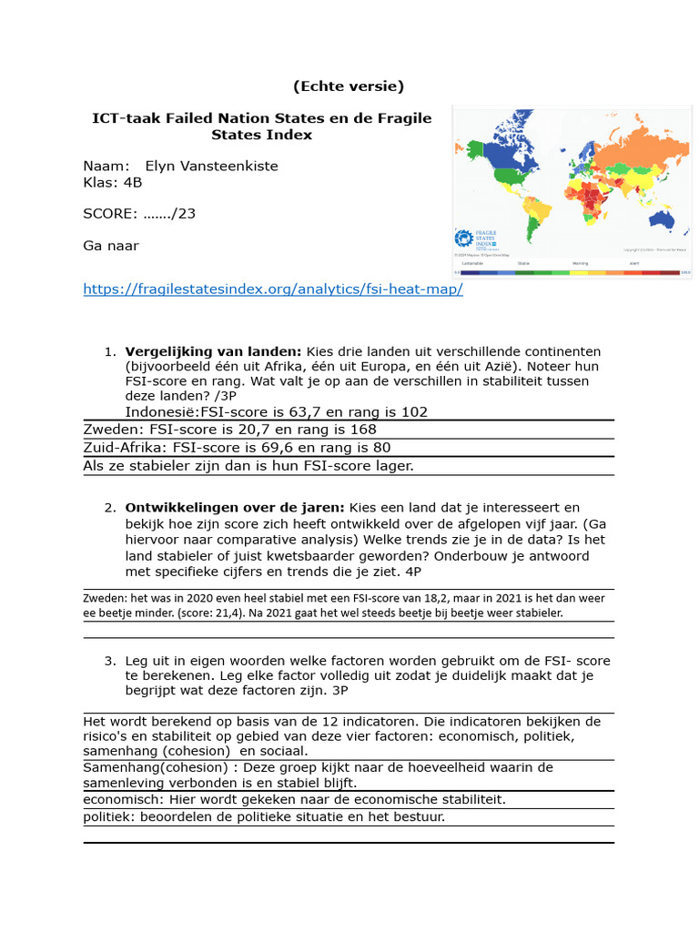 ICT-taak Fragile States Index & Failed Nation States | PDF