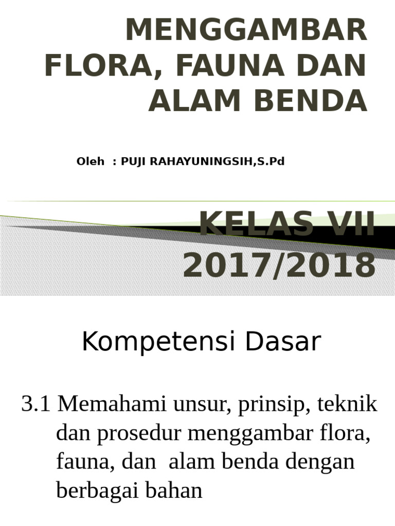 Teknik Menggambar Flora dan Fauna | PDF