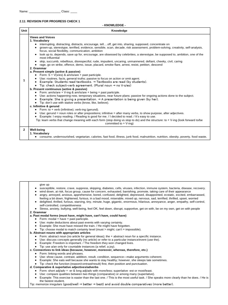 Activity 1 - Handout - Knowledge | PDF | Verb | Semantic Units